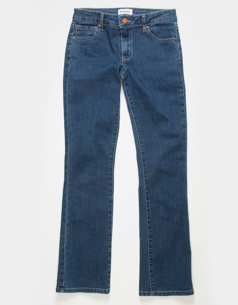 RSQ Girls Embroidered Low Rise Flare Jeans - MEDIUM WASH | Tillys