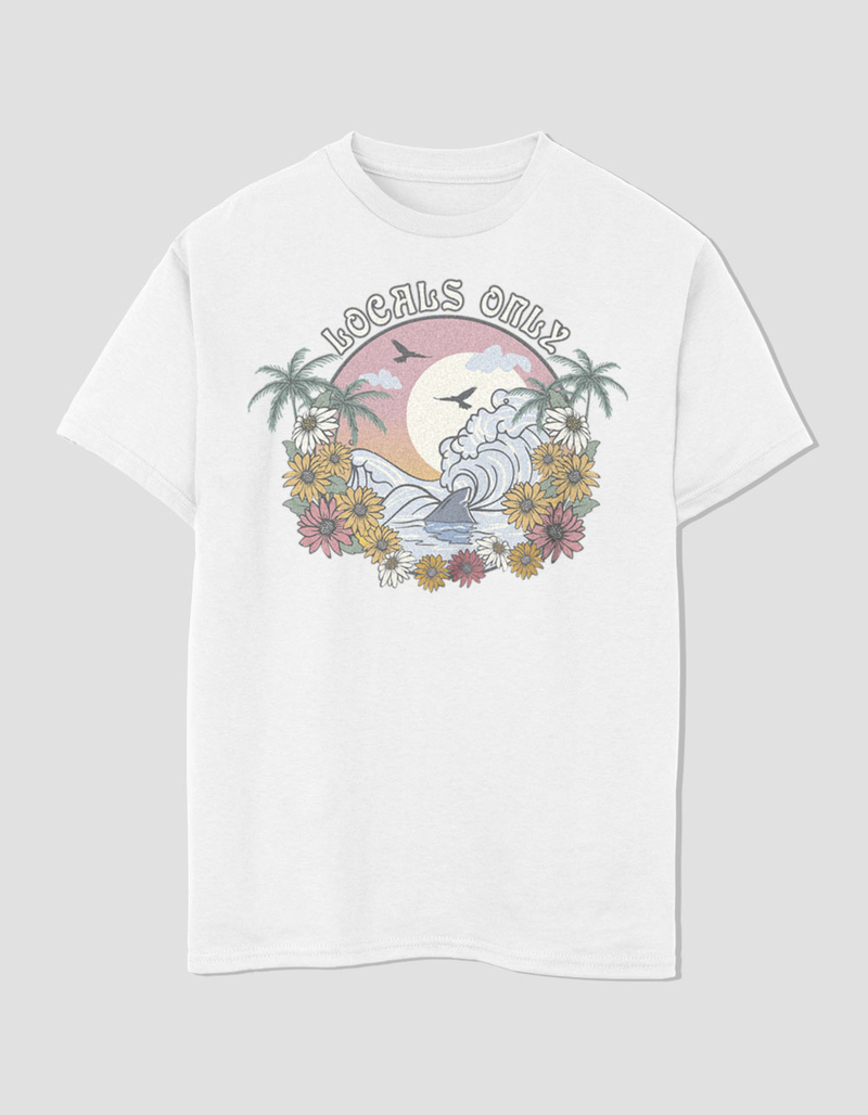 BEACH Locals Only Shark Unisex Kids Tee - WHITE | Tillys