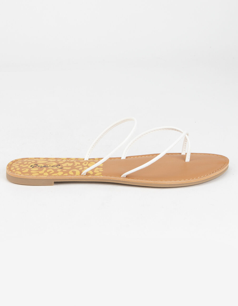 QUPID Strappy Toe Womens White Sandals - WHITE - 10 | Tillys
