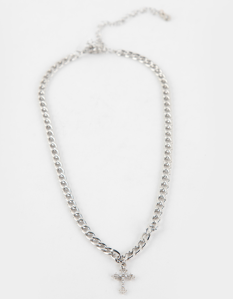 RSQ Link Cross Necklace - SILVER - ONE SIZE | Tillys