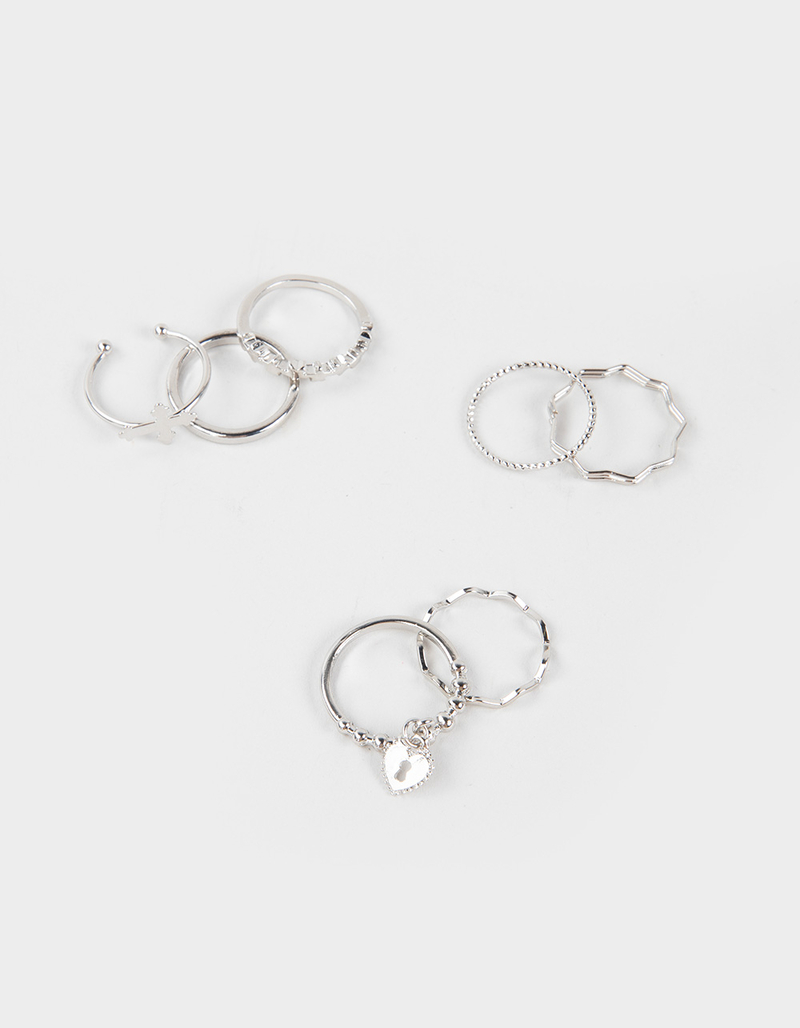 FULL TILT 6 Pack Cross/Locket Ring Set - SILVER | Tillys