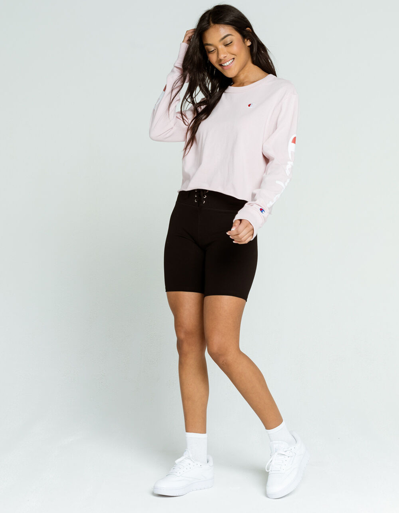 CHAMPION Crop Womens Light Pink Oversized Tee - LIGHT PINK | Tillys