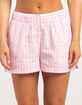 RSQ Womens Button Front Stripe Boxers - PINK | Tillys
