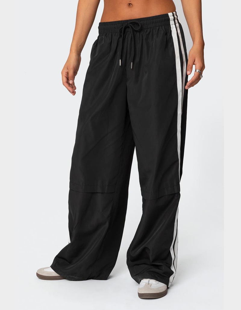 EDIKTED Fauna Nylon Track Pants - BLACK | Tillys