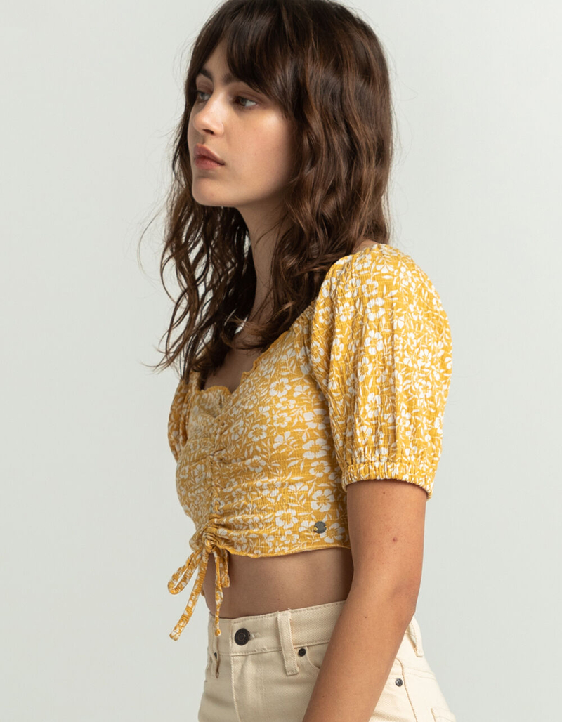 ROXY Flirty Walk Womens Crop Top - LT YELLOW | Tillys
