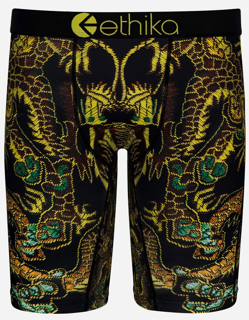 ETHIKA Dragon Thread Staple Mens Boxer Briefs - BLACK/GOLD - XL | Tillys