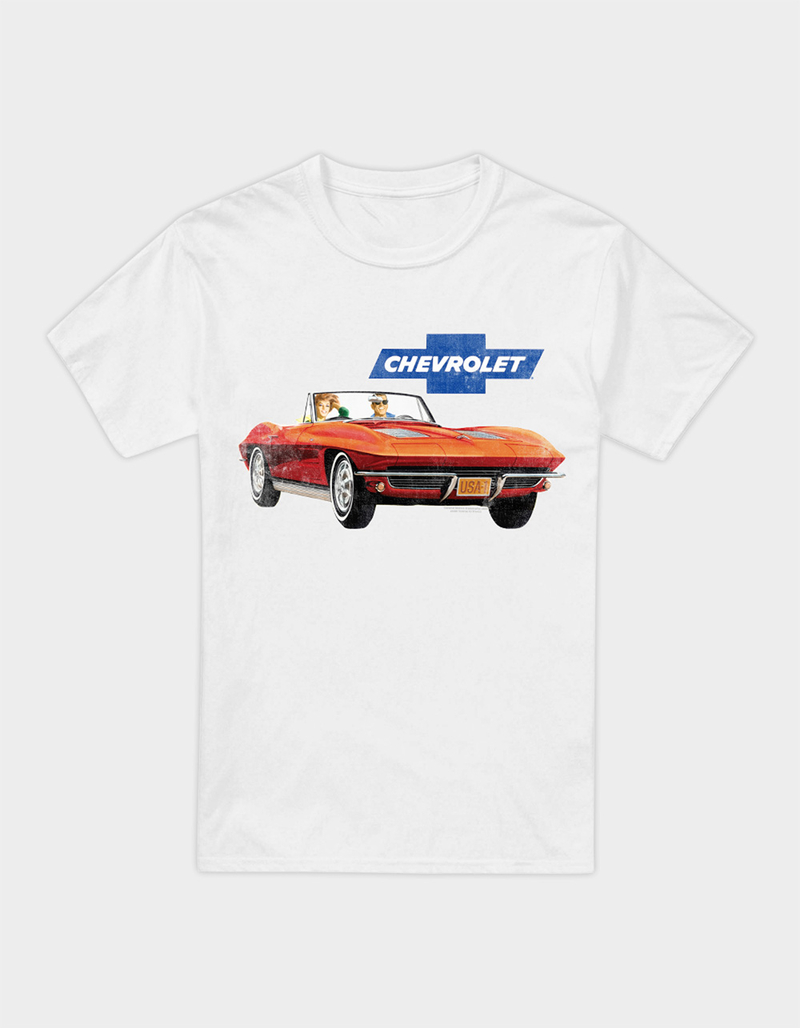 CHEVY Corvette Vintage Ad Mens Tee - WHITE - M | Tillys