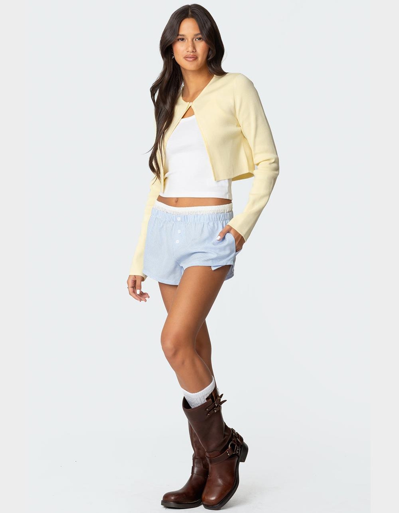 EDIKTED Jayne Split Front Knit Cardigan - YELLOW - S | Tillys