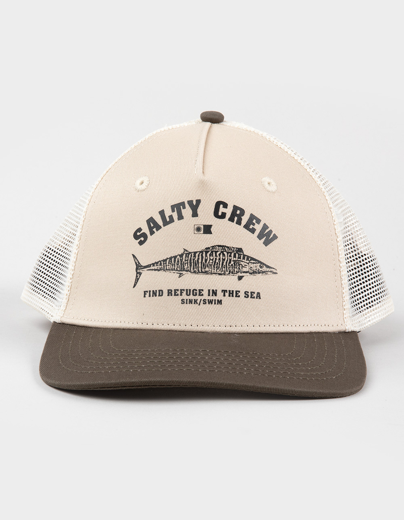 SALTY CREW Wahoo Stamp Retro Trucker Hat - WHT/GREEN | Tillys