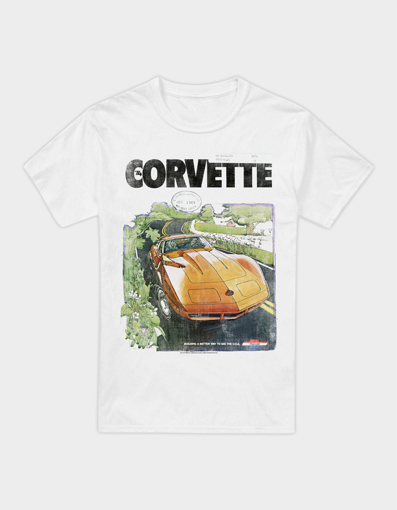 CHEVY Corvette Poster Vintage Mens Tee - WHITE - S | Tillys