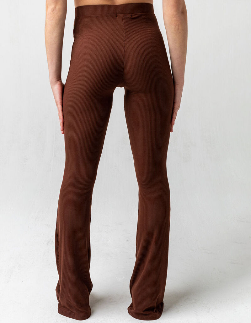 Sky And Sparrow Rib Womens Brown Flare Pants Brown 384463400