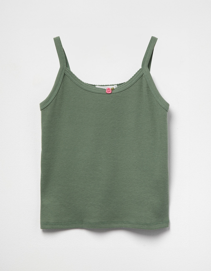 FULL TILT Essentials Rosette Girls Cami - SAGE | Tillys