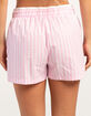 RSQ Womens Button Front Stripe Boxers - PINK | Tillys