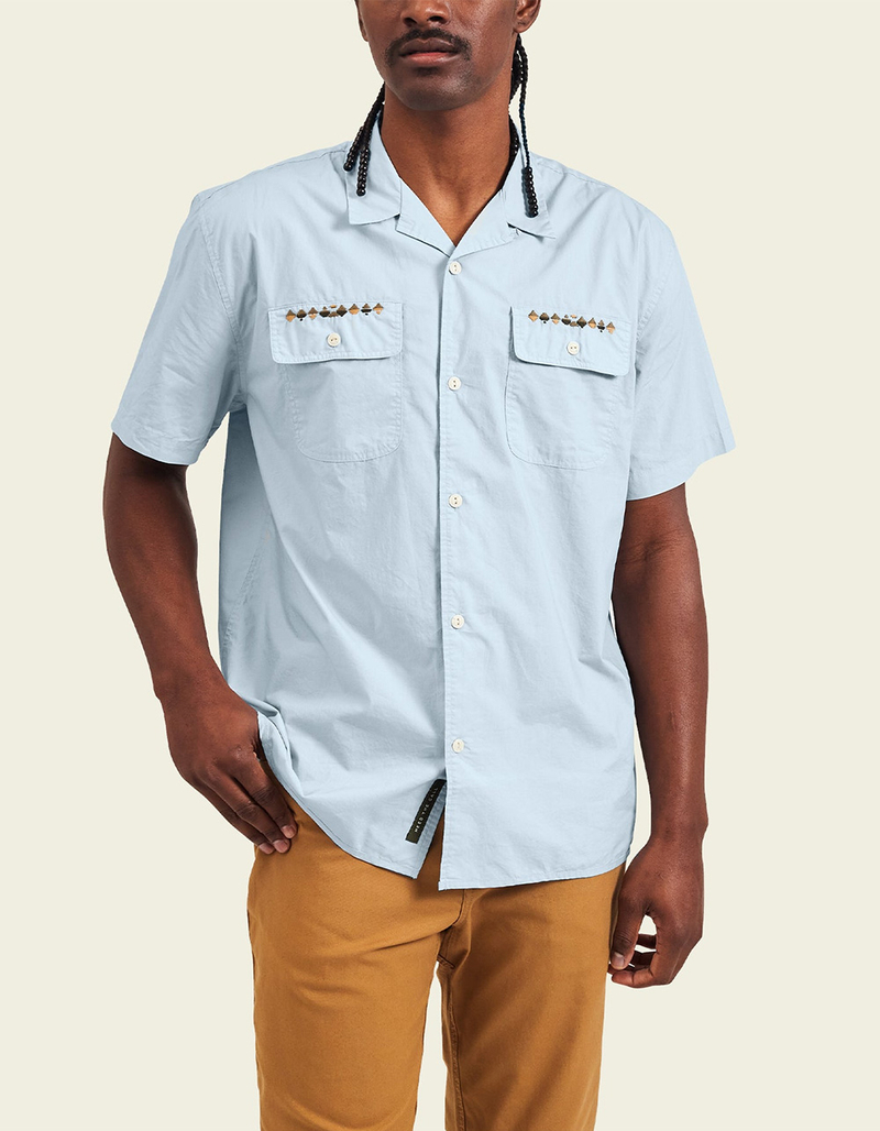 HOWLER BROS. Shores Club Mens Button Up Shirt - LIGHT BLUE | Tillys