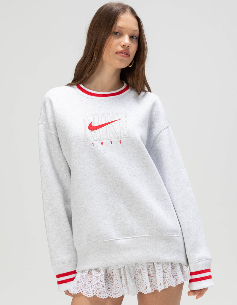 NIKE Sportswear Phoenix Fleece Womens Oversized Crewneck Sweatshirt - LIGHT GRAY - M | Tillys