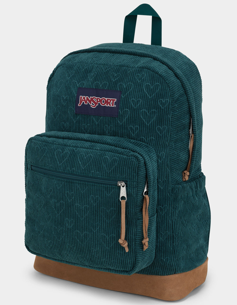 JANSPORT Right Pack Expressions Corduroy Backpack - EMBOSSED HEARTS ...