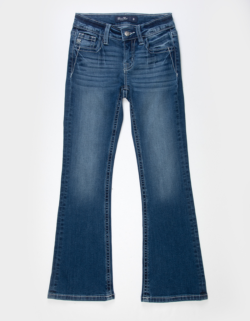 MISS ME Mid Rise Wing Girls Bootcut Jeans - MEDIUM WASH - 12 | Tillys