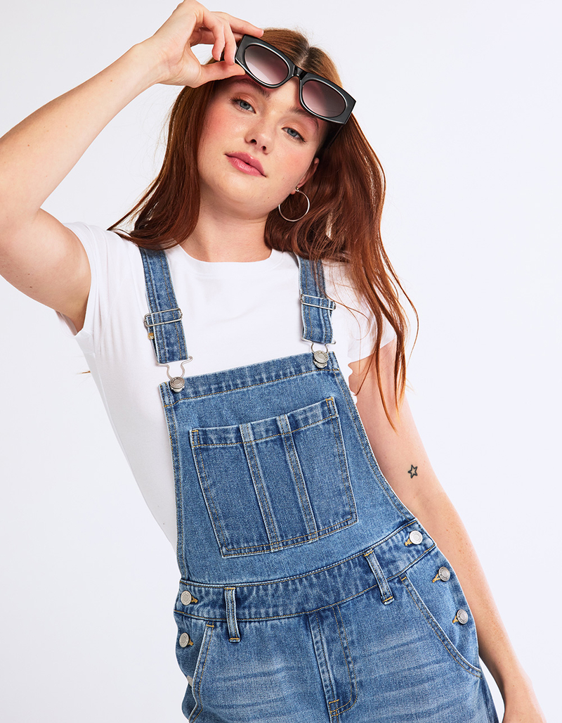 RSQ Womens Wide Leg Overalls - MEDIUM WASH | Tillys