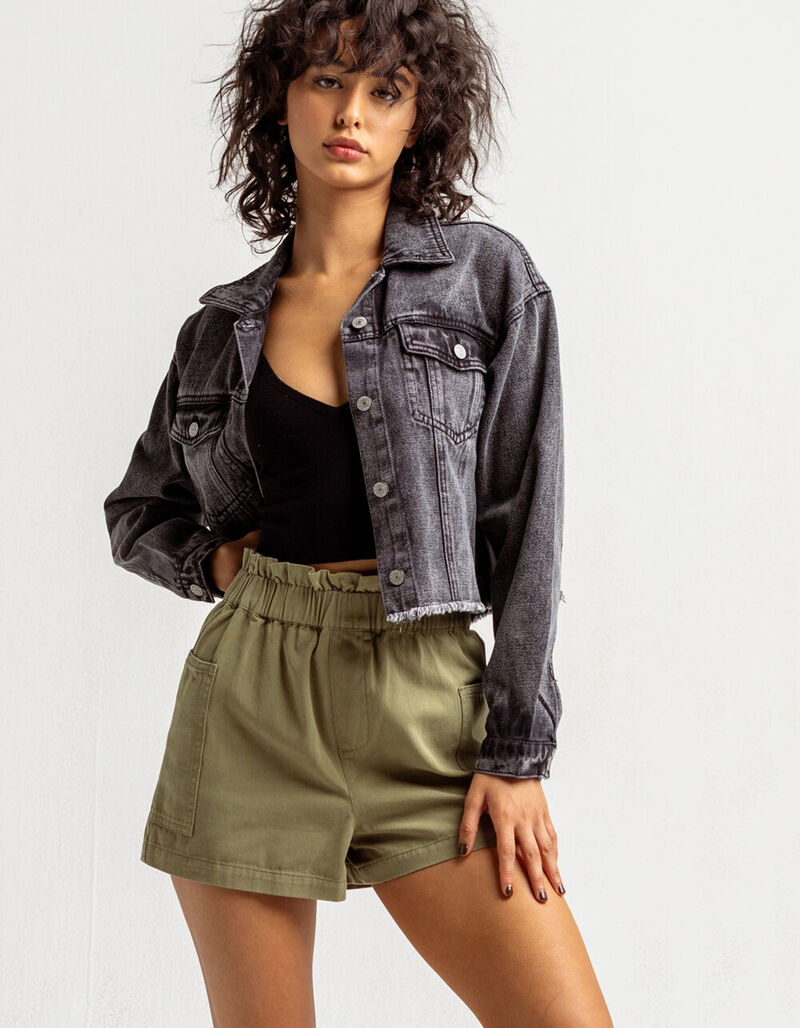Sky And Sparrow Paperbag Waist Womens Shorts Olive 401652531