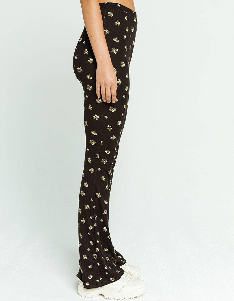 Sky And Sparrow Ditsy Womens Flare Pants Black Combo Tillys