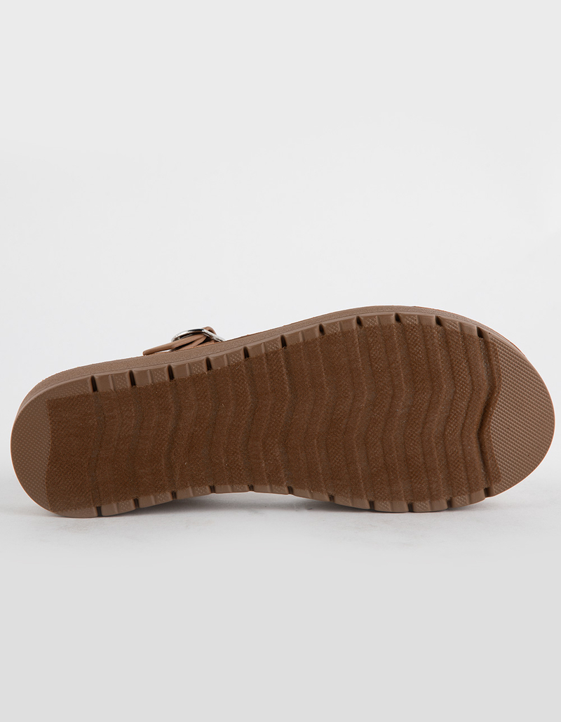 SODA Ankle Strap Womens Mini Flatform Sandals - BEIGE | Tillys