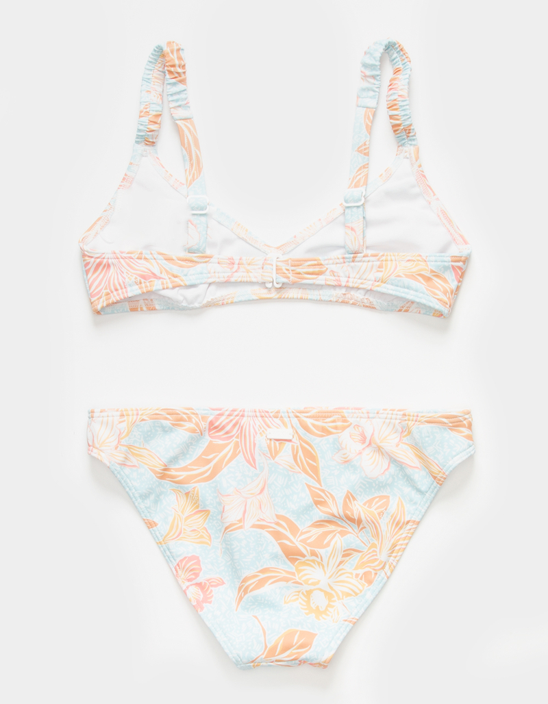 ROXY Good Romance Girls Triangle Bralette Bikini Set - BLUE COMBO | Tillys