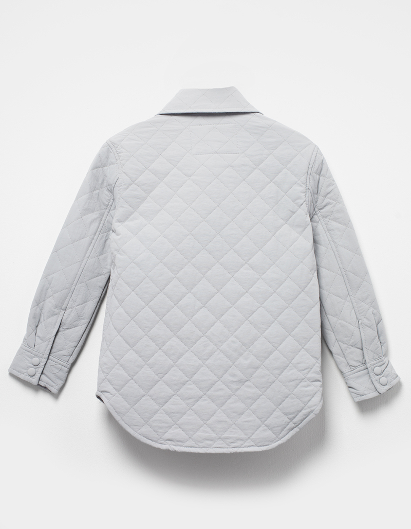 KELLY Girls Quilted Shacket - LIGHT GRAY | Tillys