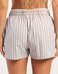 RSQ Womens Button Front Stripe Boxers - GRAY | Tillys