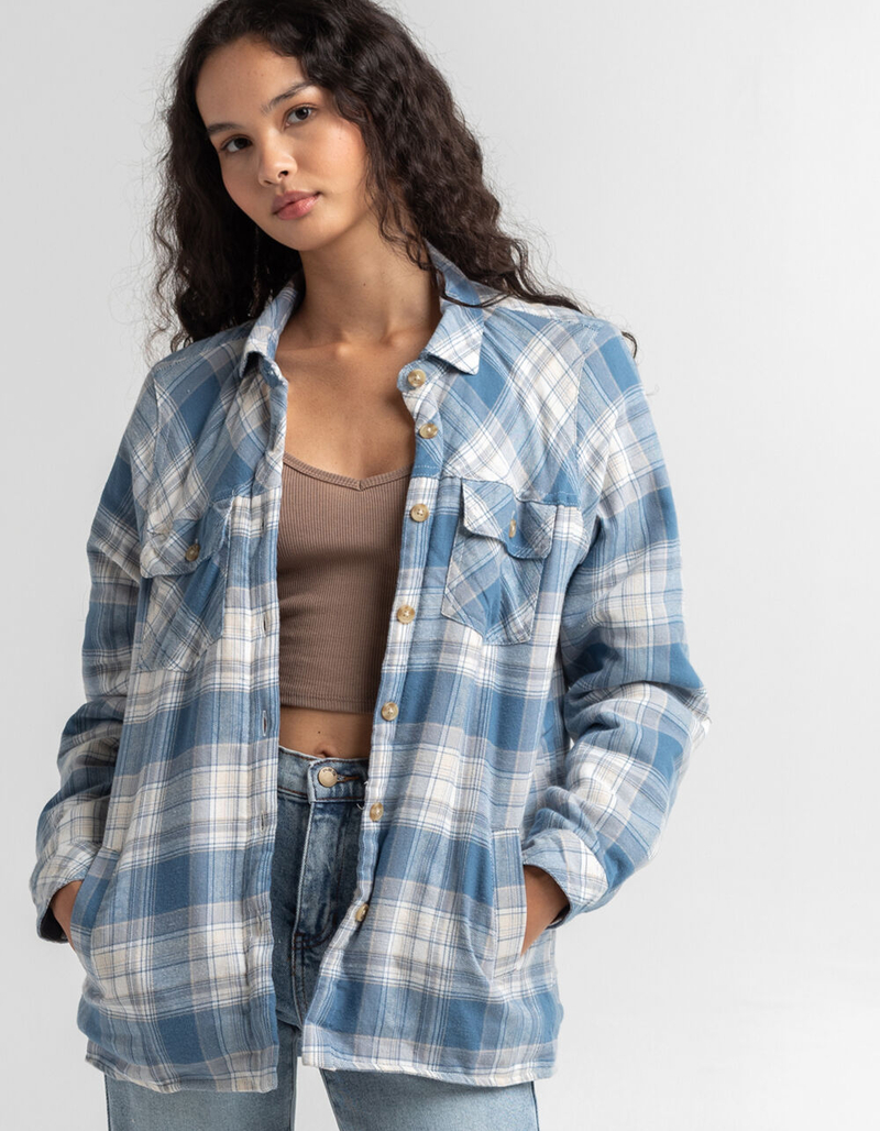 RSQ Sherpa Lined Shacket - BLUE | Tillys