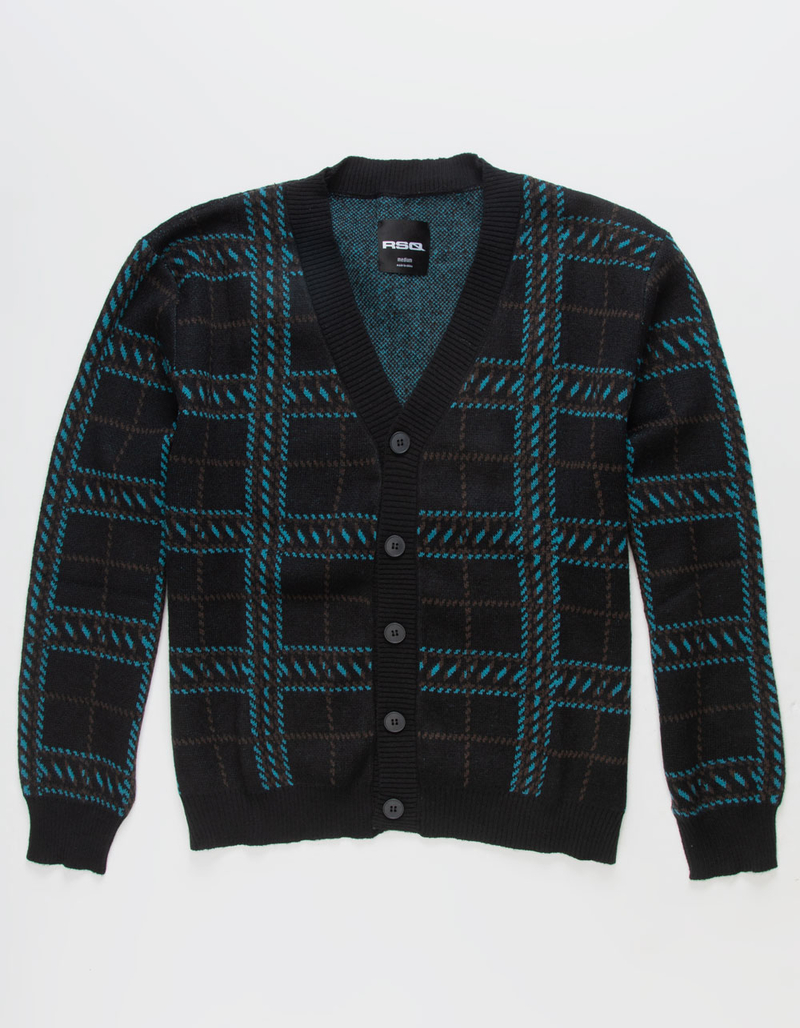 RSQ Mens Plaid Cardigan - BLACK | Tillys