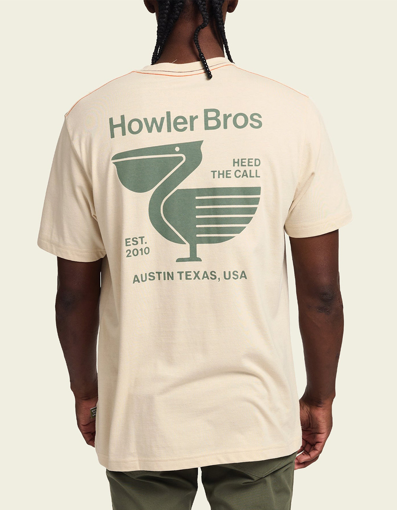 HOWLER BROTHERS Pelican Postage Mens Pocket Tee - SAND | Tillys