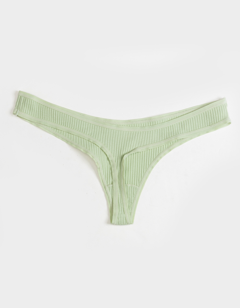 SKY & SPARROW High Leg Thong - LT GREEN - L | Tillys
