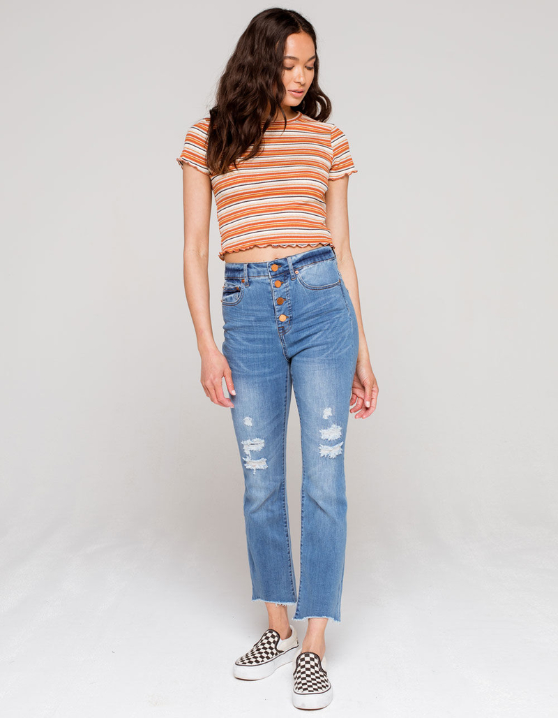 TRACTR High Rise Crop Womens Jeans - MEDIUM BLUE | Tillys