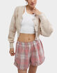 FREE PEOPLE Sunday Morning Womens Boxer Shorts - PINK COMBO | Tillys