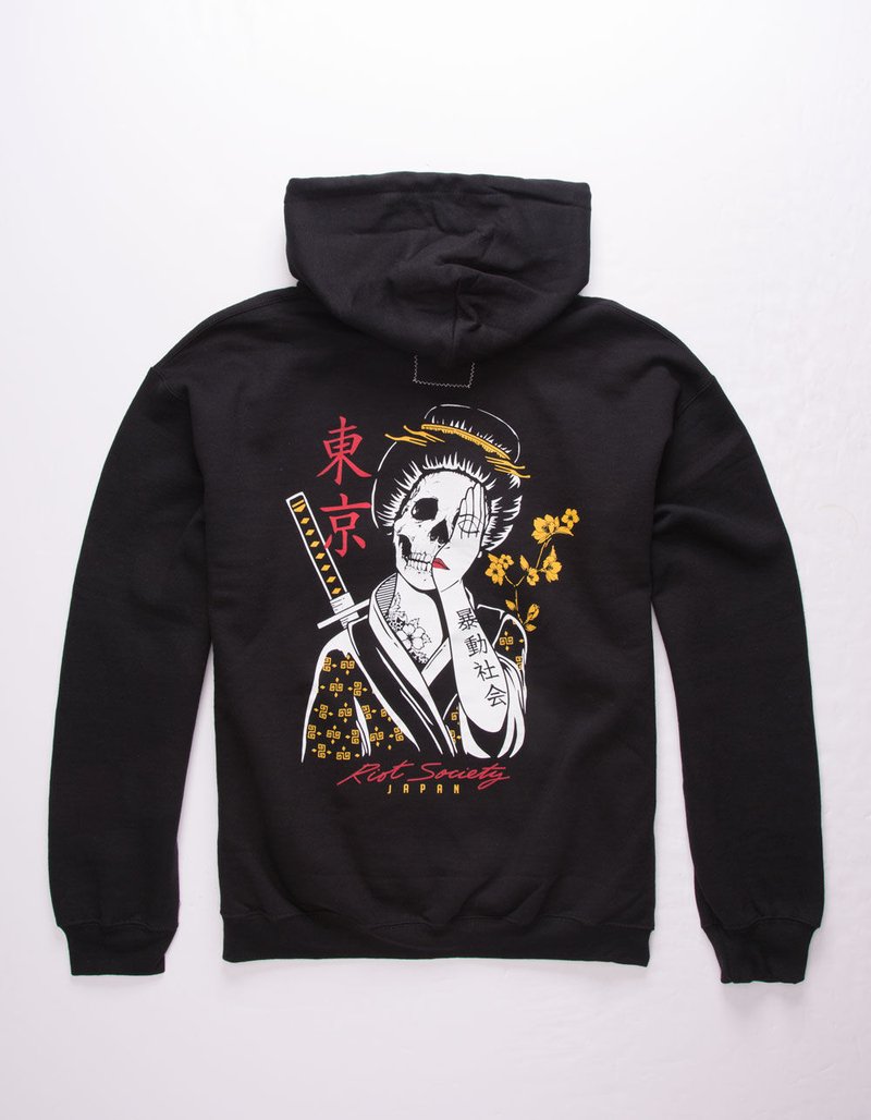 RIOT SOCIETY Geisha Shame Mens Hoodie - BLACK - XXL | Tillys