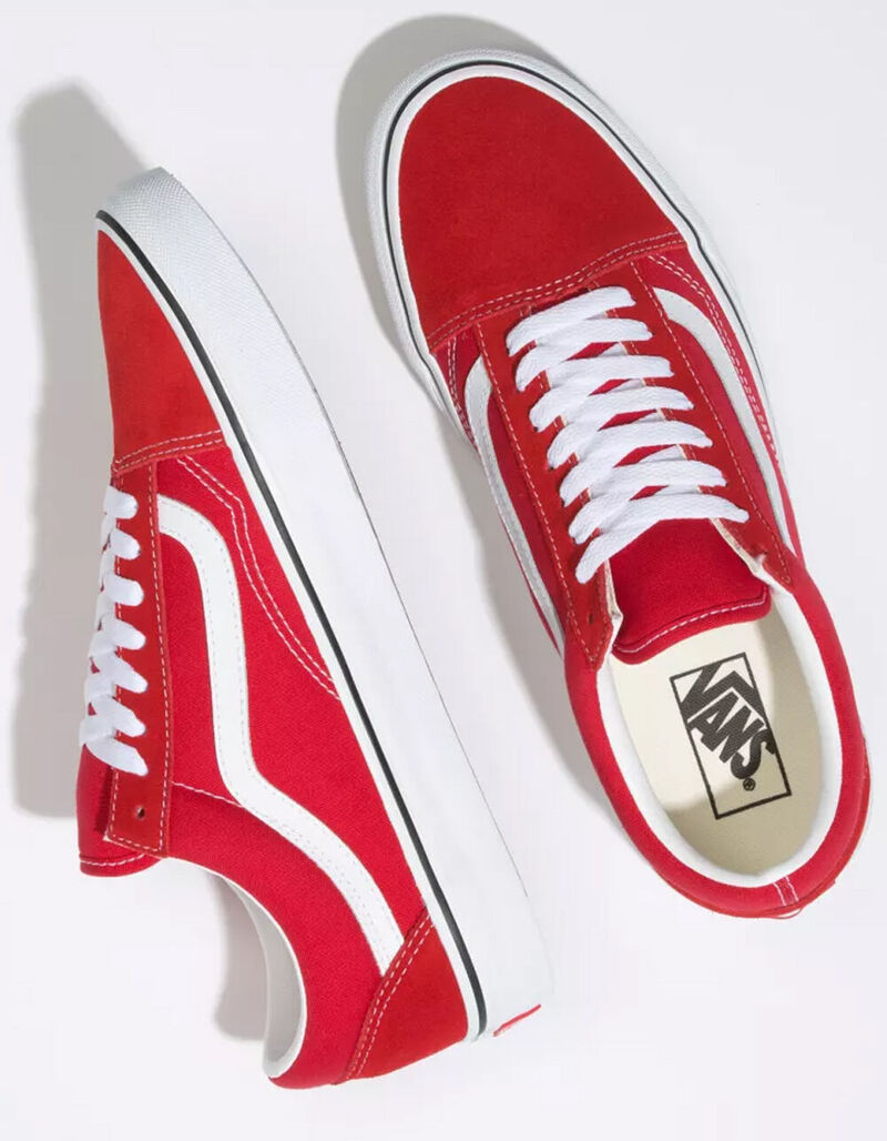VANS Old Skool Racing Red & True White Shoes - RED - 351355300