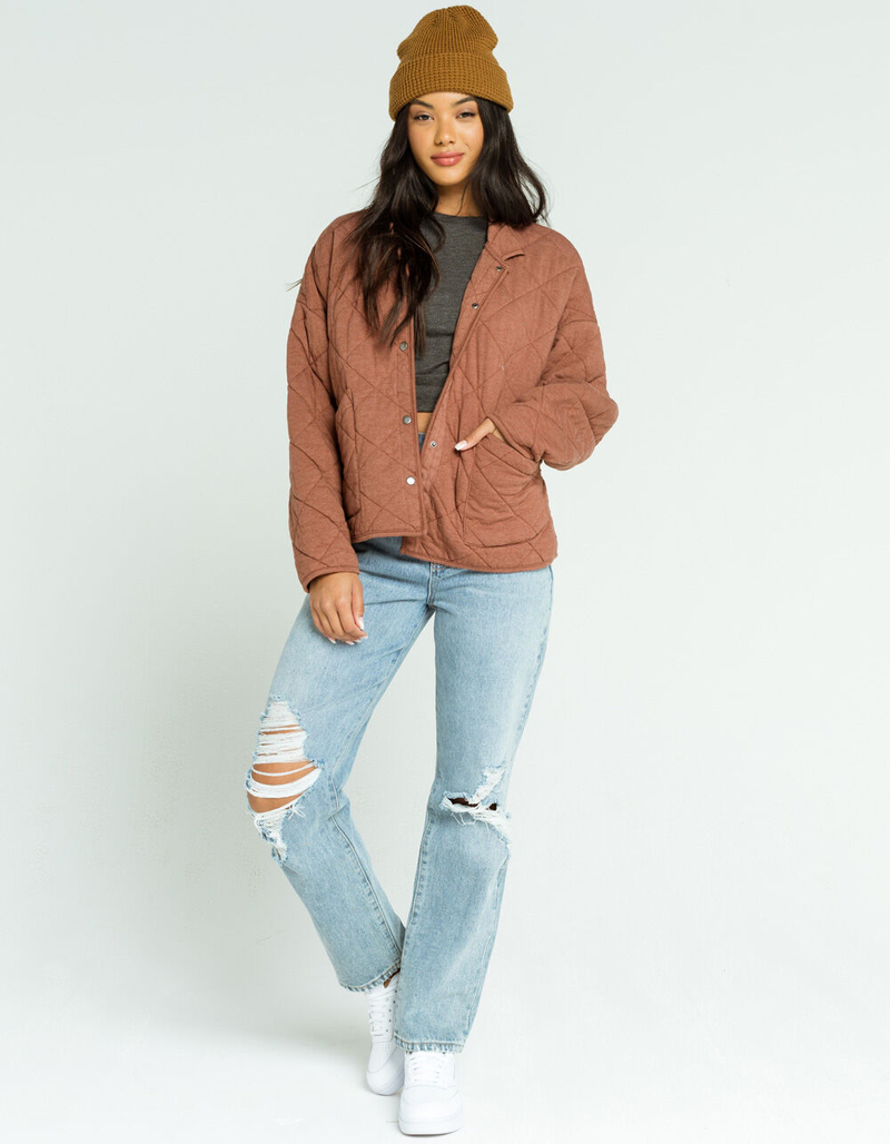 WEST OF MELROSE All The Feels Womens Rust Quilted Jacket - RUST | Tillys