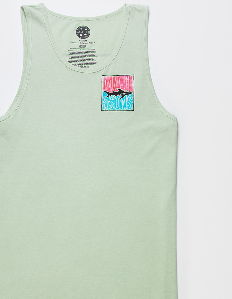MAUI AND SONS Fifty Fifty Mens Tank Top - GREEN - M | Tillys