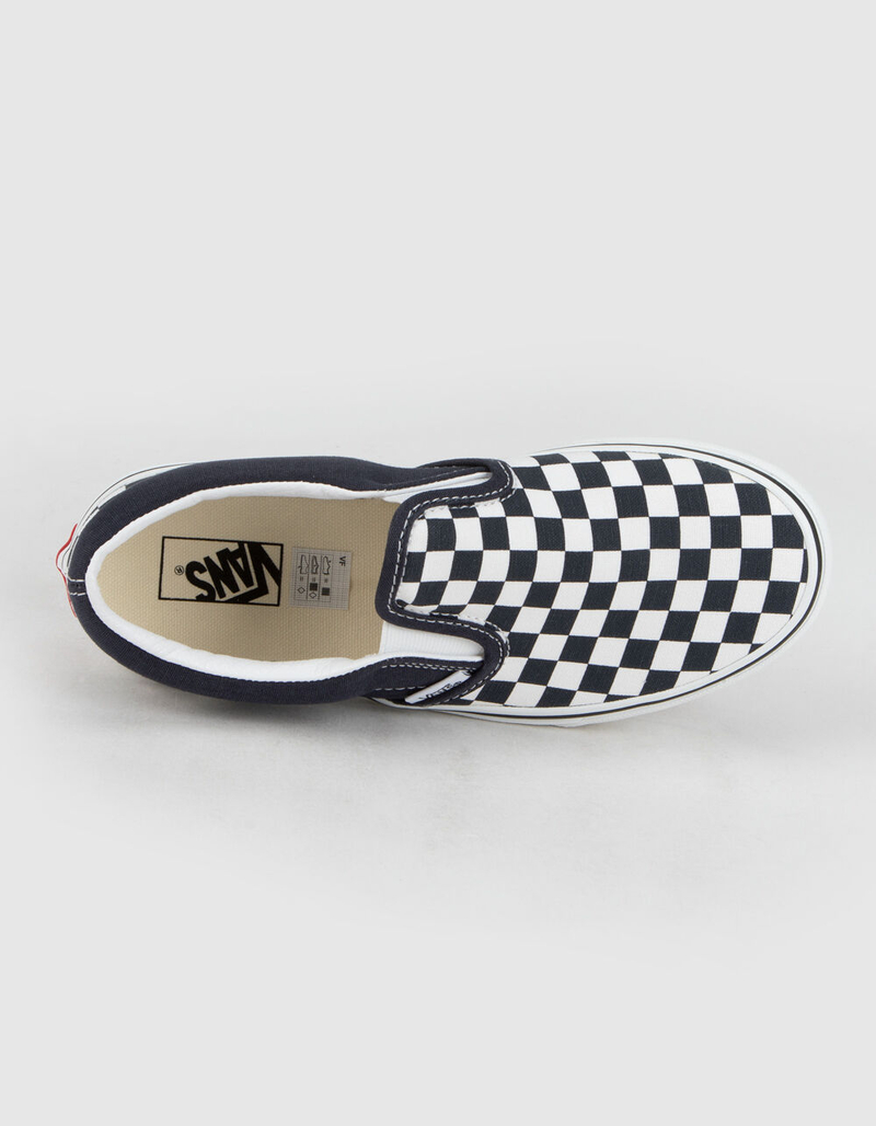 VANS Classic Checkerboard Slip-On Girls Shoes - INK/TRUE WHITE | Tillys