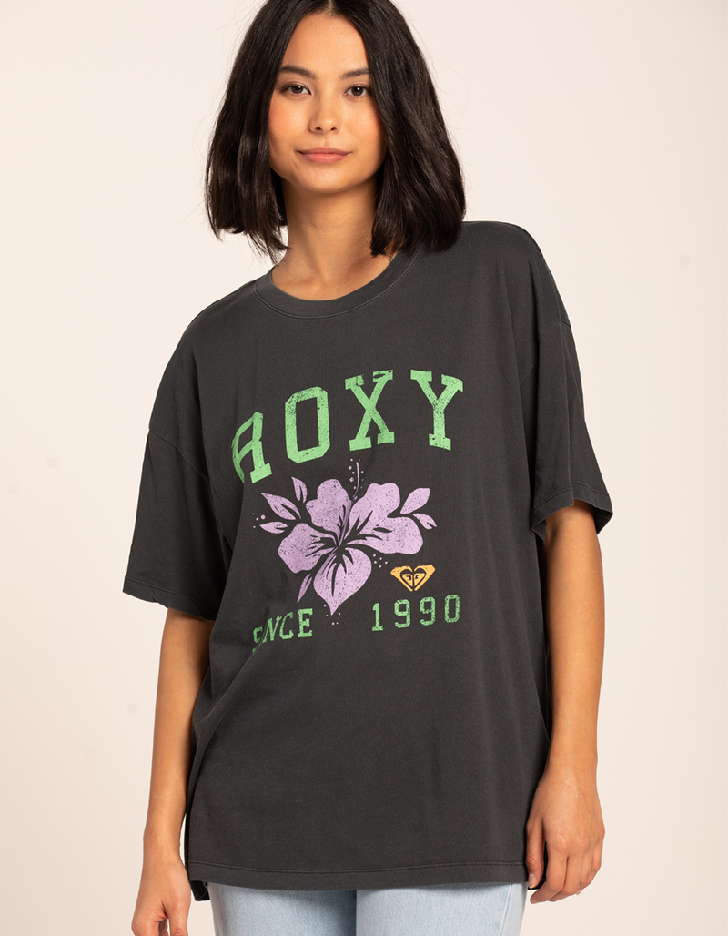ROXY 1990 Womens Oversized Tee - WASHED BLACK - L | Tillys