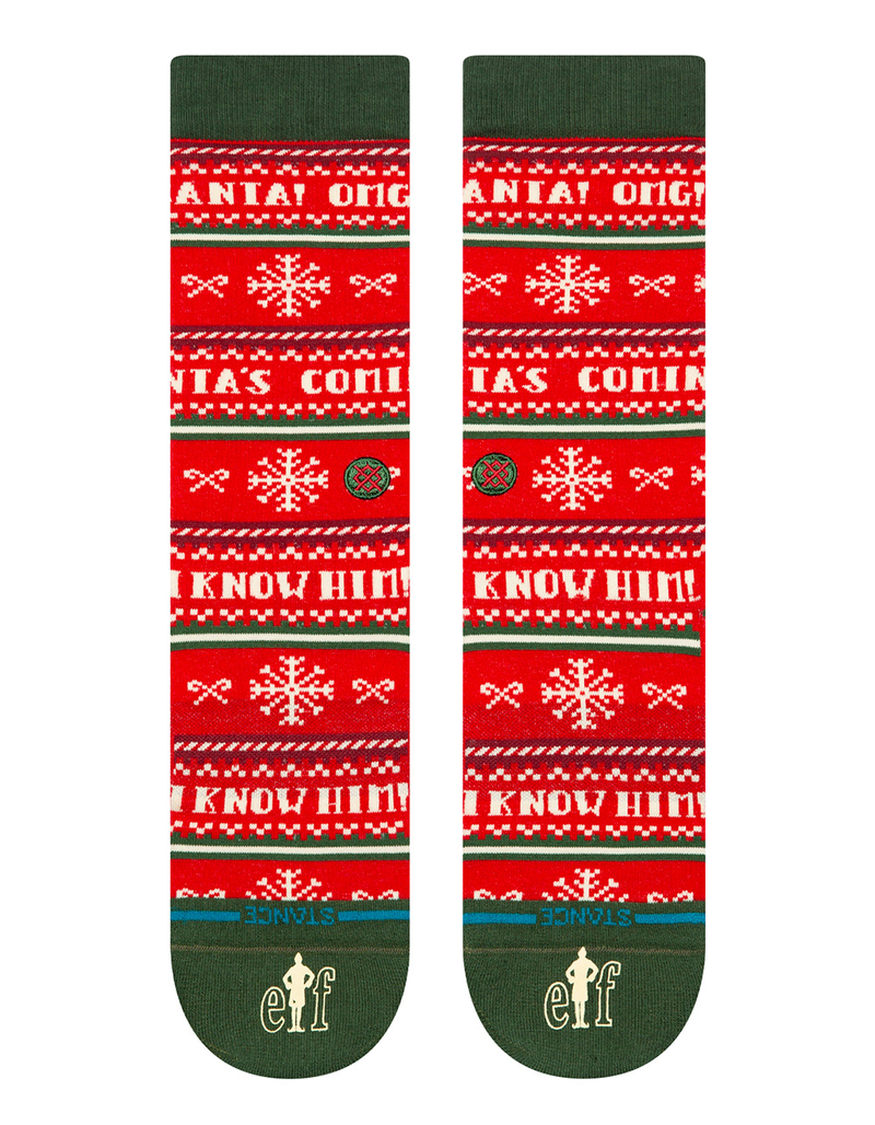 STANCE x Elf I Know Him Mens Crew Socks - RED COMBO | Tillys