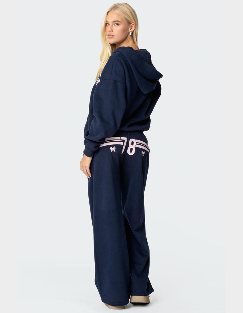 EDIKTED 78 Bow Sweatpants - NAVY | Tillys