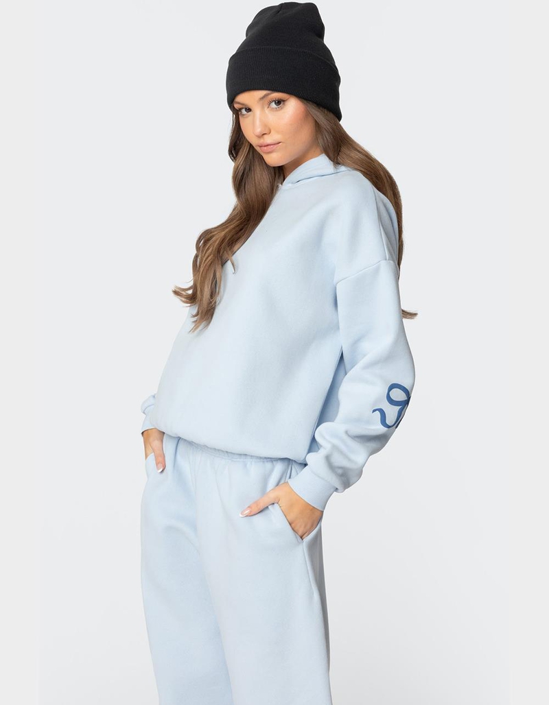 EDIKTED Bonney Bow Detail Hoodie - BLUE | Tillys