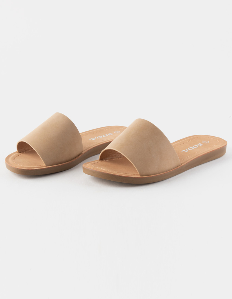 SODA Comfort Womens Slide Sandals - NATURAL | Tillys
