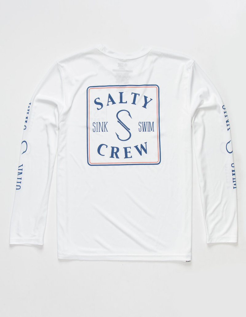 SALTY CREW Squared Up Tech Boys Rash Guard - WHITE - XL | Tillys