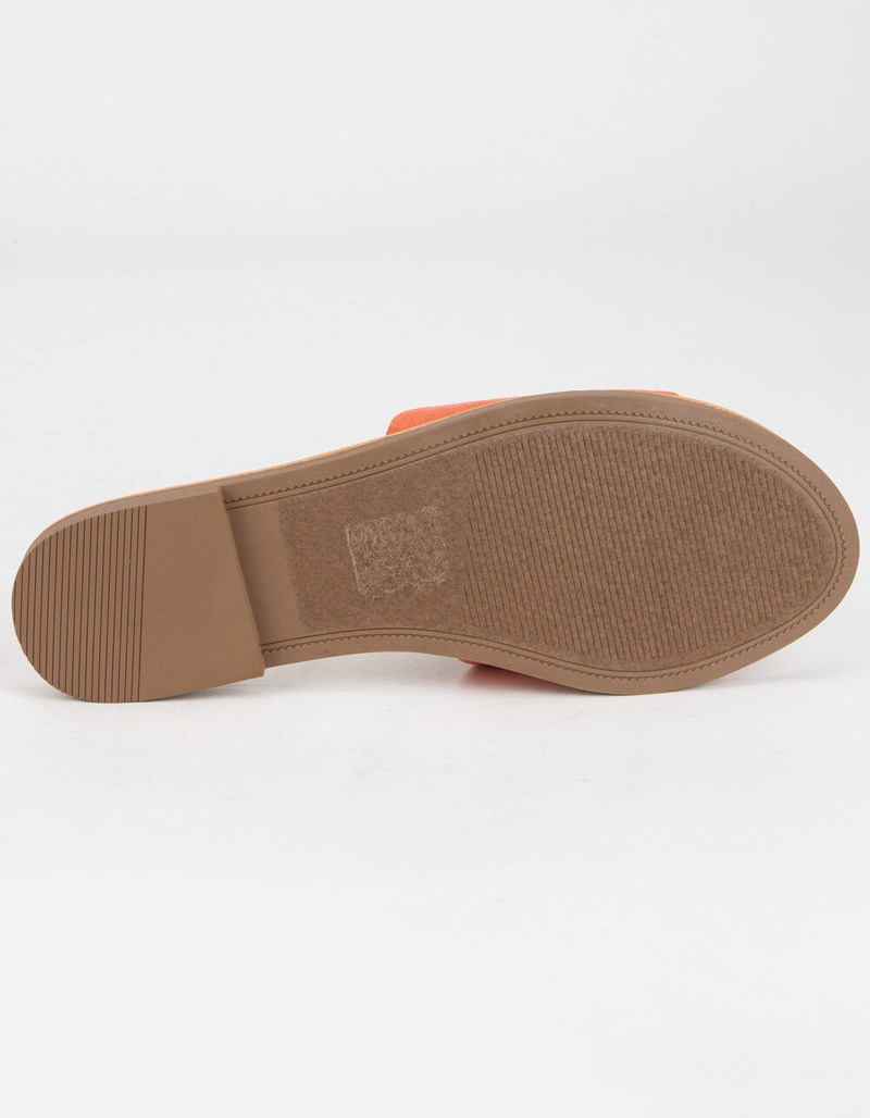 SODA Single Strap Womens Coral Slide Sandals - CORAL | Tillys