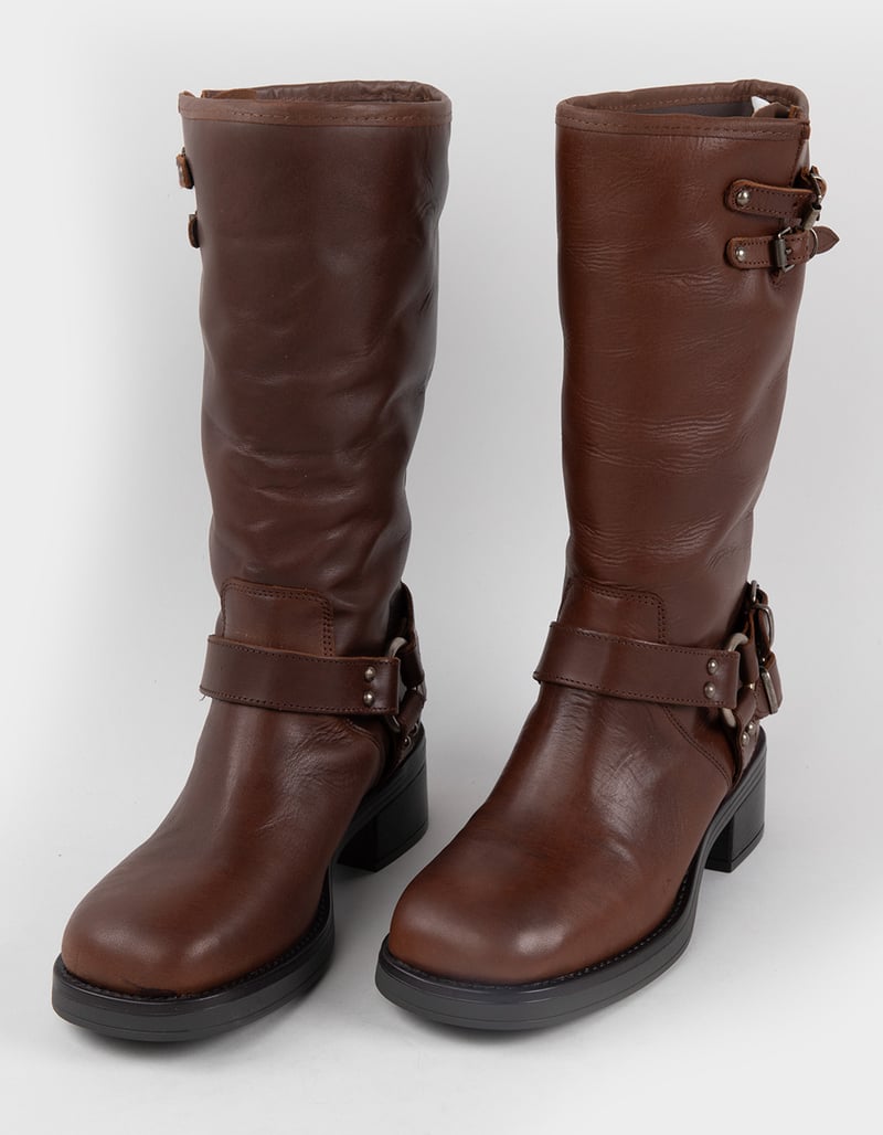 STEVE MADDEN Astor Womens Moto Boots - BROWN - 9.5 | Tillys