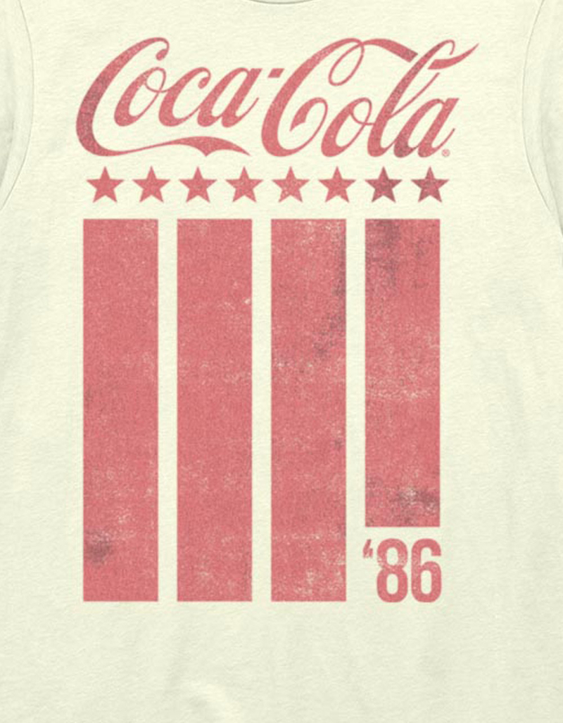 COCA-COLA Distress Stripe Unisex Tee - NATURAL | Tillys