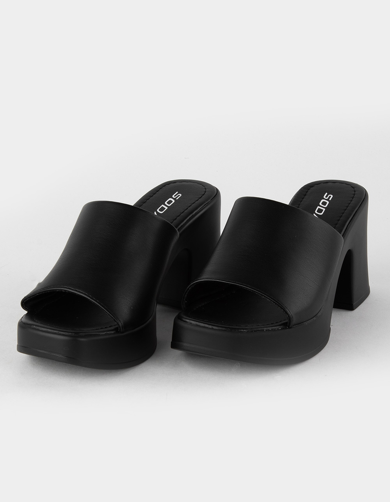 SODA Typo Womens Platform Sandals - BLACK - 9 | Tillys