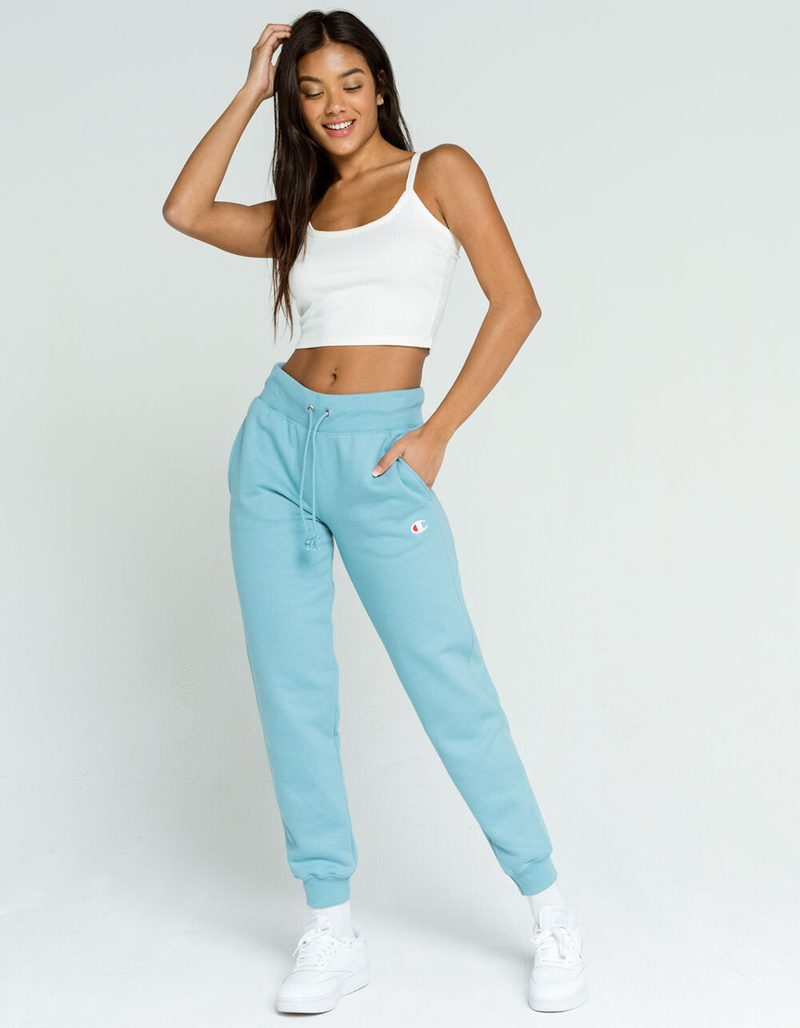 CHAMPION Reverse Weave Womens Light Blue Sweatpants - LIGHT BLUE | Tillys